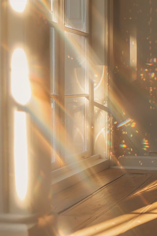 Sunlight Filtering through Sheer White Curtains in a Serene Minimalist ...