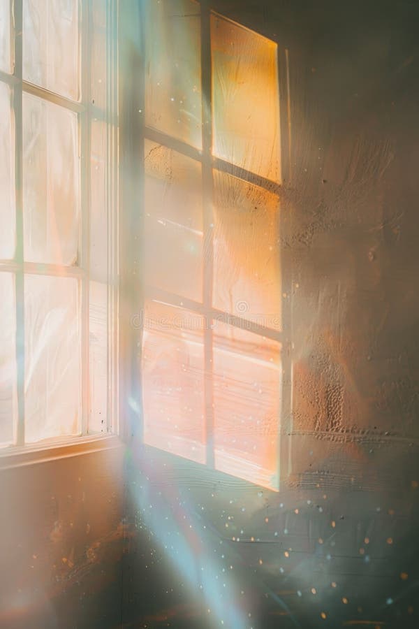 Sunlight Filtering through Sheer White Curtains in a Serene Minimalist ...