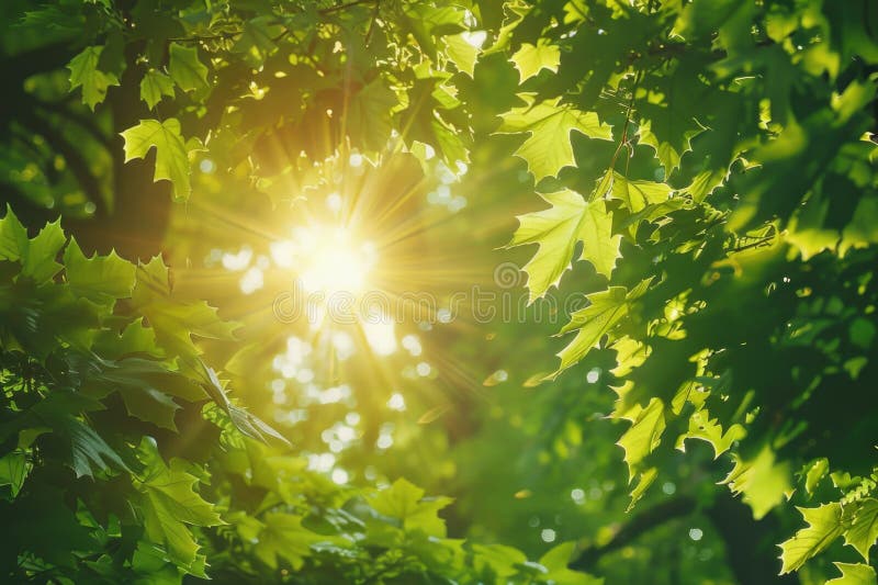 Sunlight Filtering through Tree Leaves, Ideal for Nature Backgrounds ...