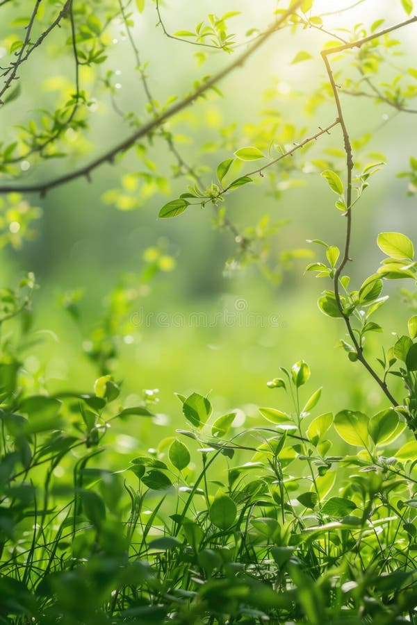 Sunlight Filtering through Tree Leaves Stock Illustration ...