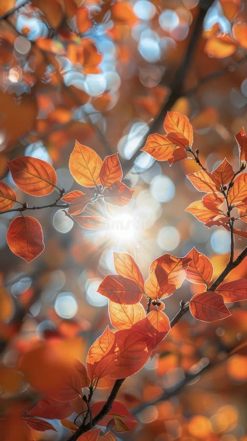 Sunlight Filtering through Tree Leaves Stock Image - Image of nature ...
