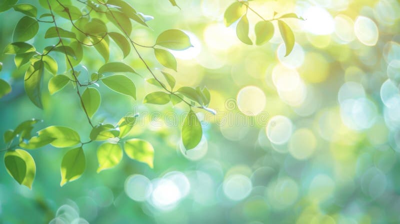 Sunlight Filtering through Tree Leaves in Woodland Stock Image - Image ...