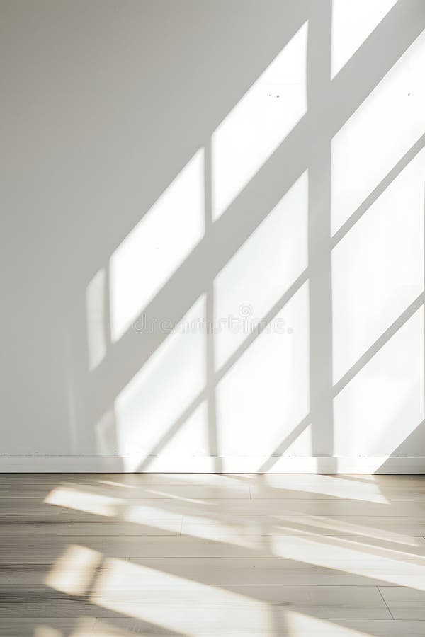 Sunlight Shines through Window, Creating Shadow on Wall Stock Image ...