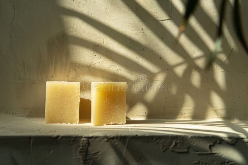 Natural Handcrafted Honey Soap Bars in Rustic Sunlit Setting - Perfect ...