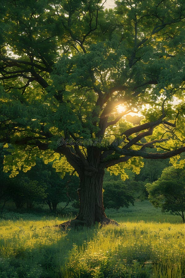 Sunlight Filters through Tree Branches in a Natural Terrestrial ...