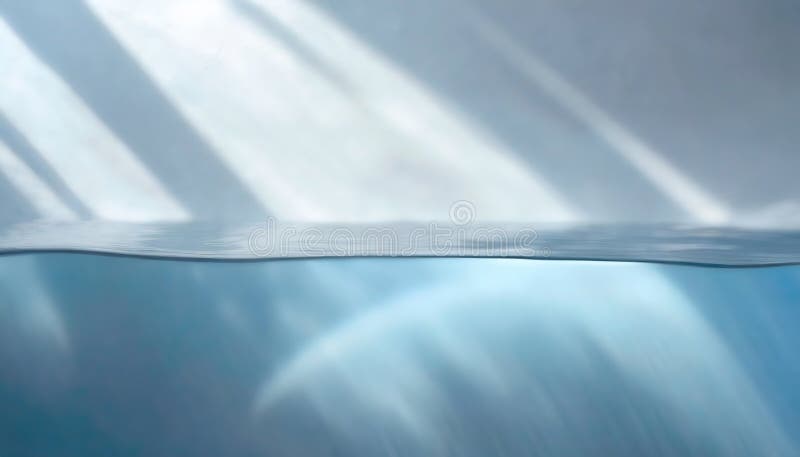 Sunlight Filters through Water, Casting Beams into the Deep Blue Depths ...