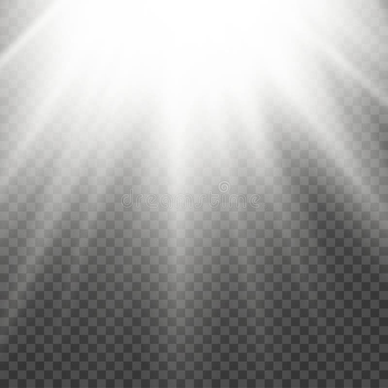 Sunlight Flash, Sun Rays, White Beam Light. Stock Vector - Illustration ...