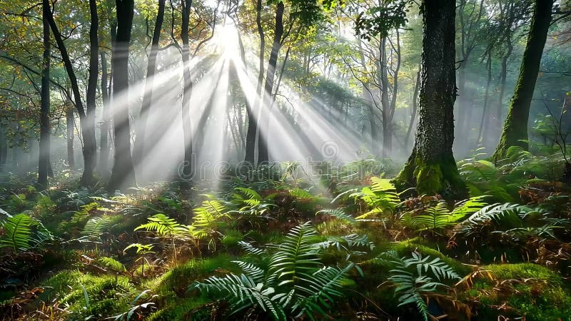 Sunlight through Forest Canopy Stock Footage - Video of woodlandwalk ...