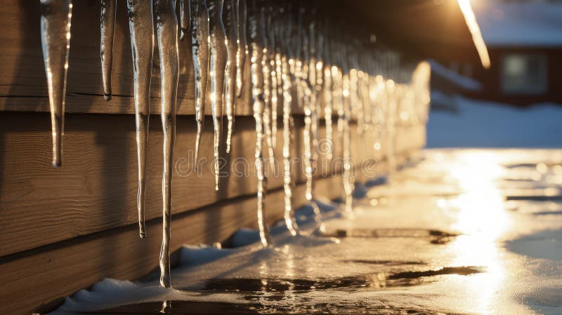 Sunlight freezing water stock illustration. Illustration of ground ...