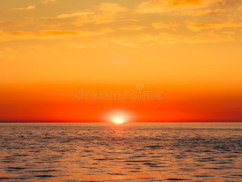 Sunlight Giving Orange Color To the Sunset Sky Stock Image - Image of ...