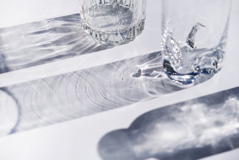 Sunlight through Glass. Long Harsh Shadows. Trendy Pattern Made with ...