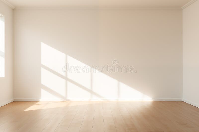 Sunlight through Grid Window Casting Shadows on Floor Stock ...