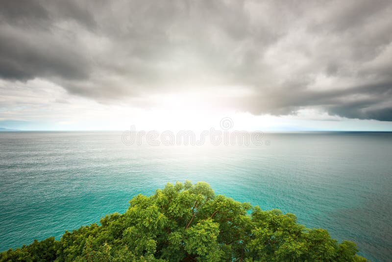 Sunlight through the Haze Dramatic Clouds Stock Photo - Image of ...