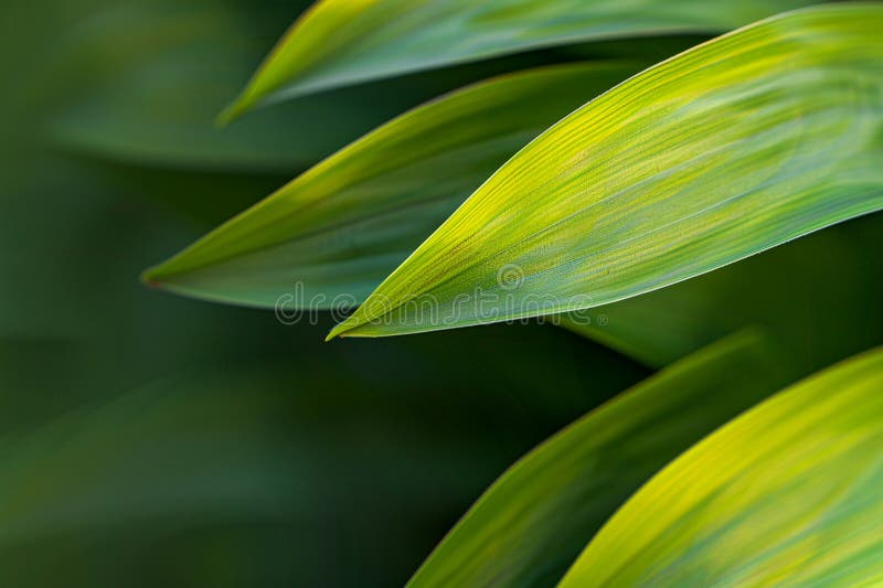 Sunlight Highlights the Texture and Color of Lush Green Leaves Stock ...