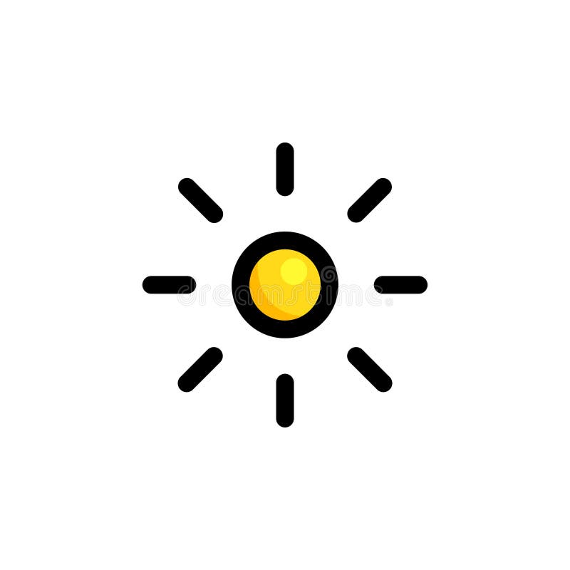 Sunlight Icon stock vector. Illustration of sunlight - 266548462