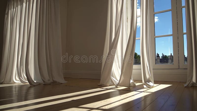 Sunlight Illuminates a Room through an Open Window, Causing White ...
