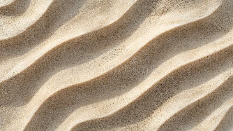 Sunlight Illuminating Smooth, Wavy Sand Texture, Creating a Mesmerizing ...
