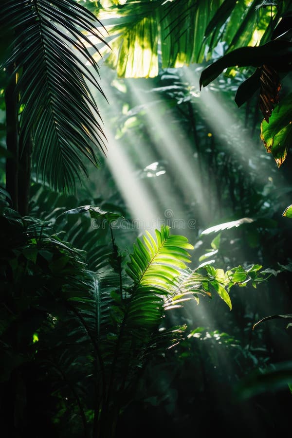 Sunlight in Jungle Trees stock photo. Image of jungle - 377520378