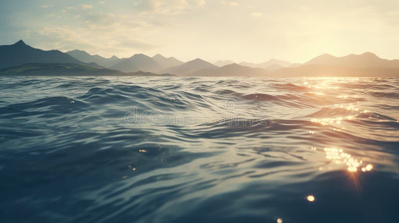 Sunlight Lake Water Texture Stock Illustration - Illustration of ...