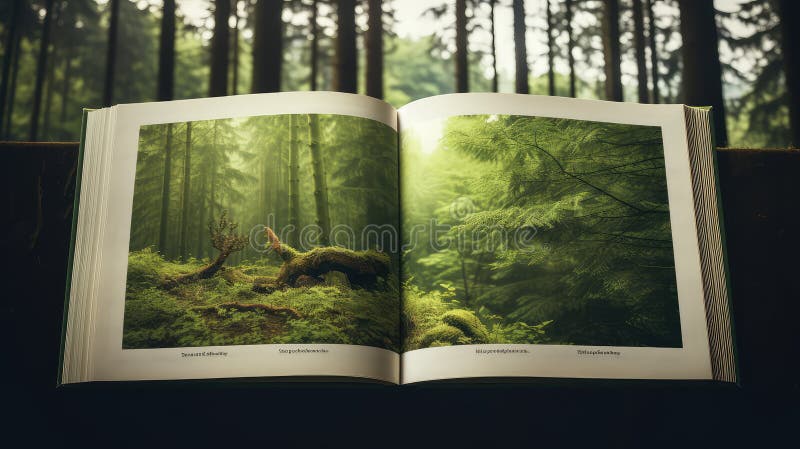 Sunlight Landscape Book Template Stock Illustration - Illustration of ...