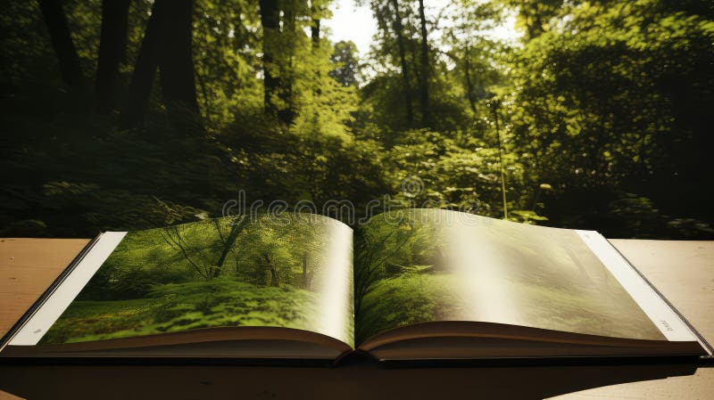 Sunlight Landscape Book Template Stock Illustration - Illustration of ...