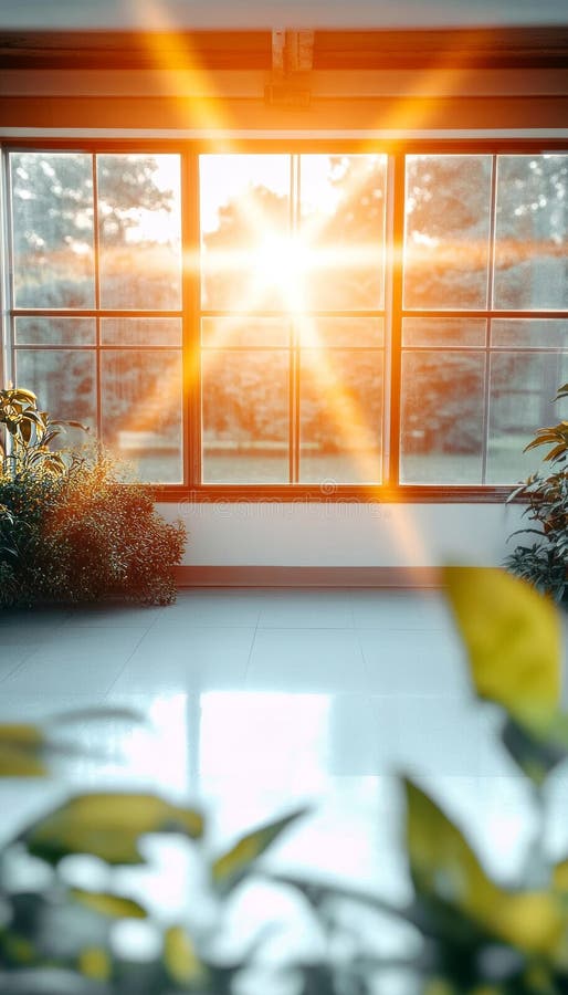 Sunlight through a Large Window in Reflections in an Empty Room ...