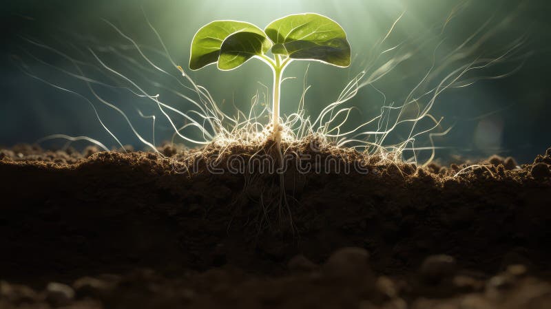 Sunlight leaf root stock illustration. Illustration of botany - 361674845
