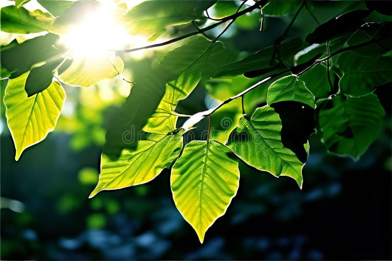 Sunlight through Leaves Close Up on the Dappled Light and Shadow Stock ...