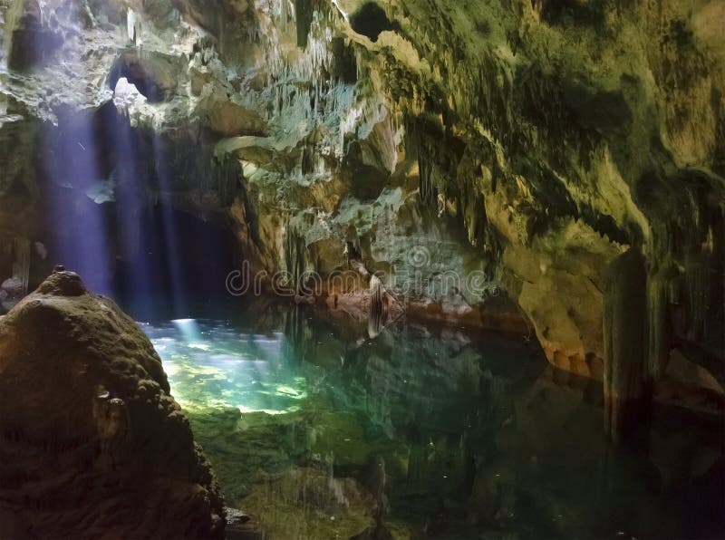 Limestone Pool stock image. Image of landscape, caving - 103158035