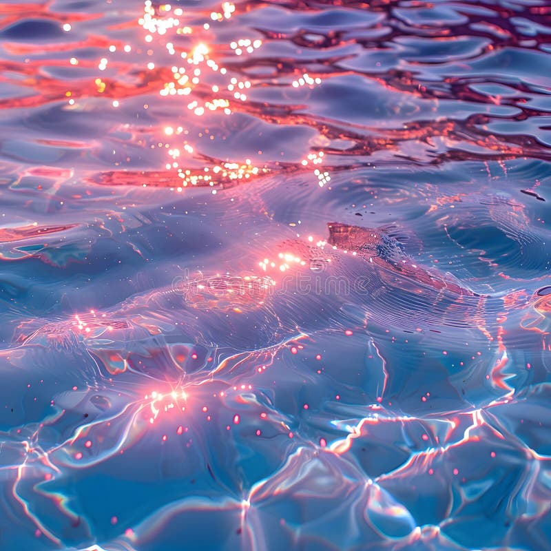 Liquid Reflects Sun in Azure Water of Swimming Pool Stock Image - Image ...