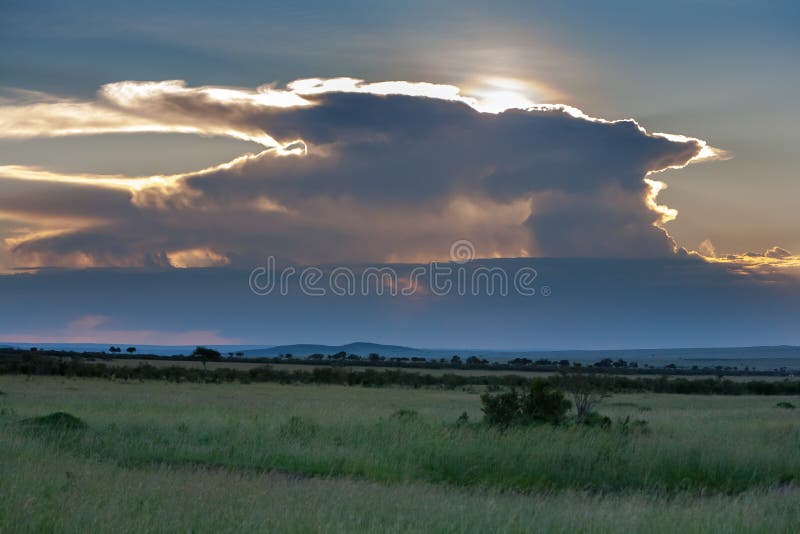 The Sunlight Pass through the Clouds Stock Image - Image of equator ...