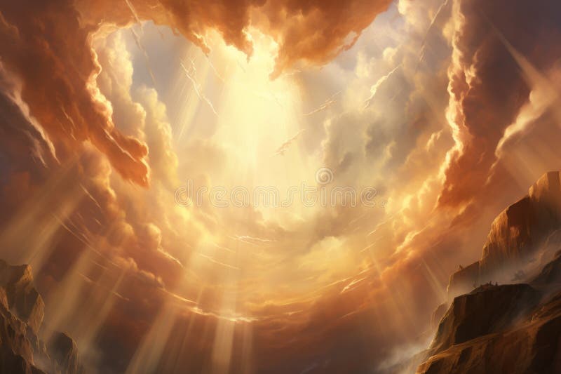 Sunlight Piercing through Clouds a Divine Scene of Hope and Nature S ...