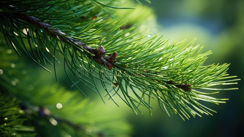 Sunlight pine sprig stock illustration. Illustration of sunlight ...