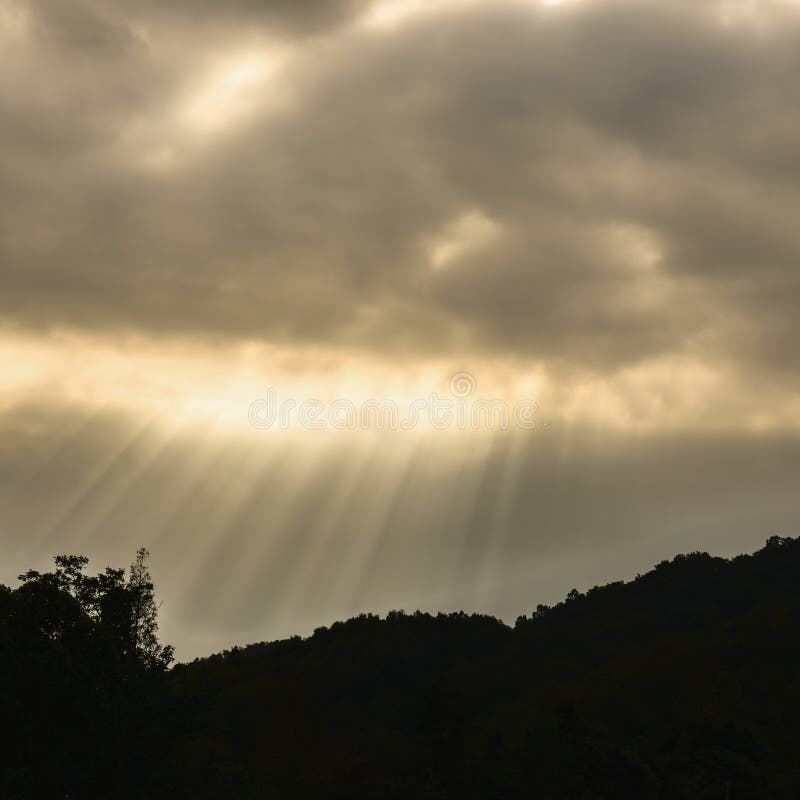 Sunlight rays stock photo. Image of clouds, sunset, sunlight - 62394404