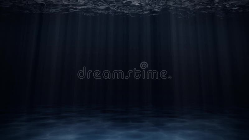 Sunlight Rays Shining through Ocean Surface. View from Underwater ...