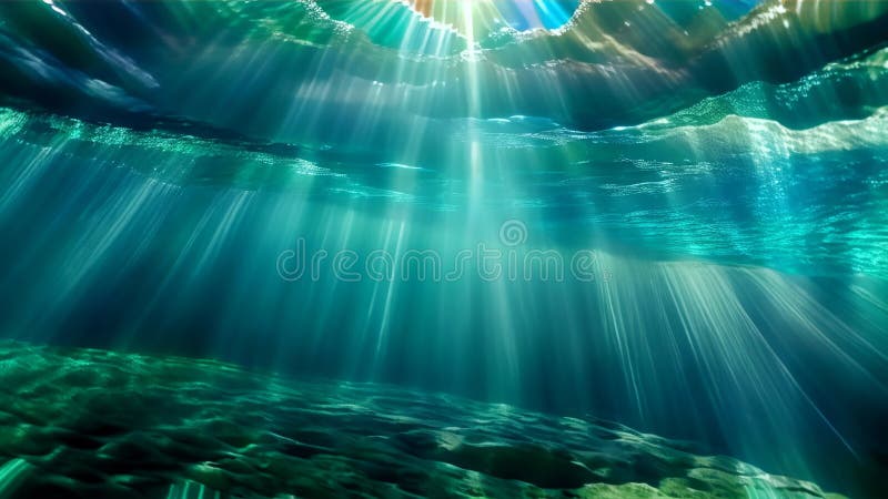 Curtain of Light in the Deep Sea Stock Footage - Video of curtain ...