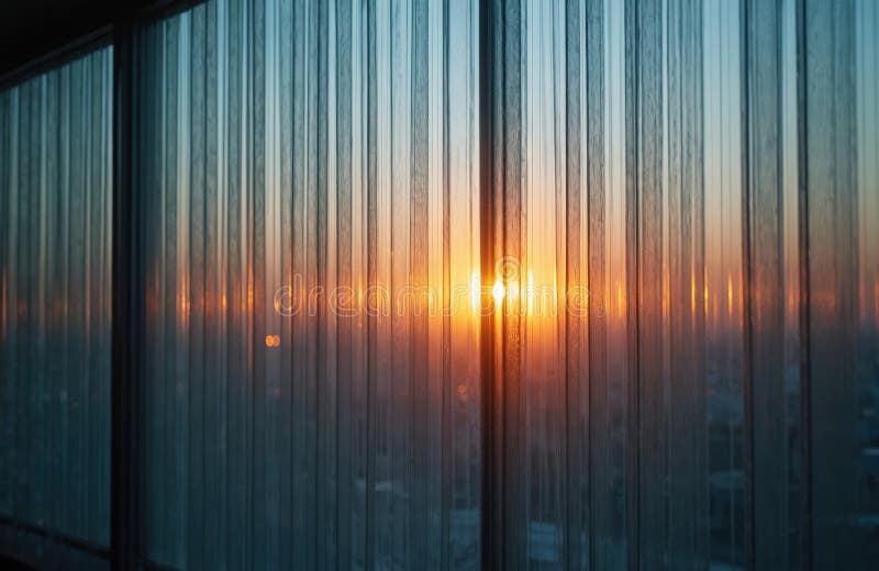 Sunlight through Reeded Glass Window, Silver Chrome Colors. Subtle ...