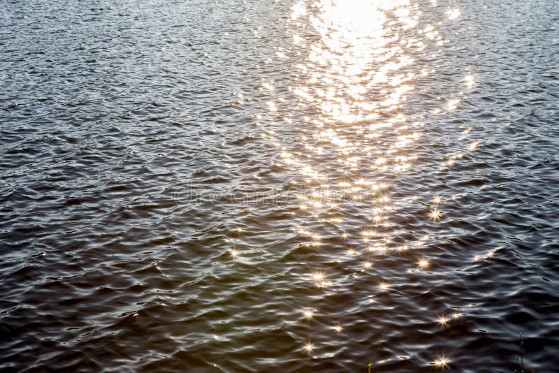 Sunlight Reflecting And Sparkling On River Stock Image - Image of ...