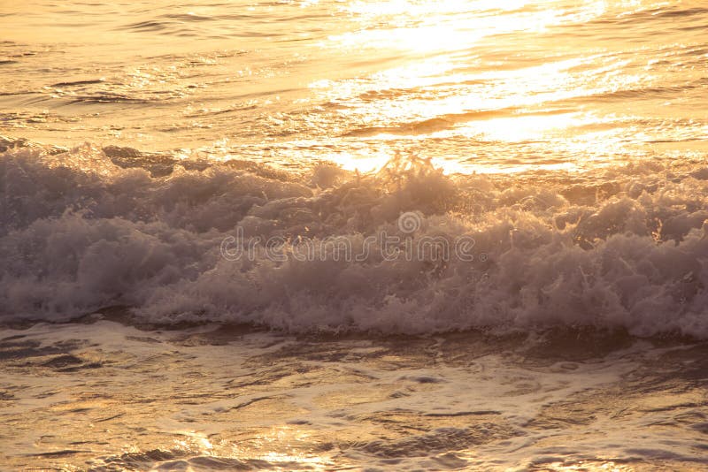 Sunlight Reflected on Water Waves in the Beach Stock Image - Image of ...
