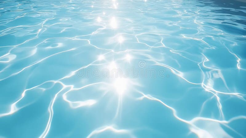 Sunlight Reflecting on Calm Pool Water Stock Illustration ...
