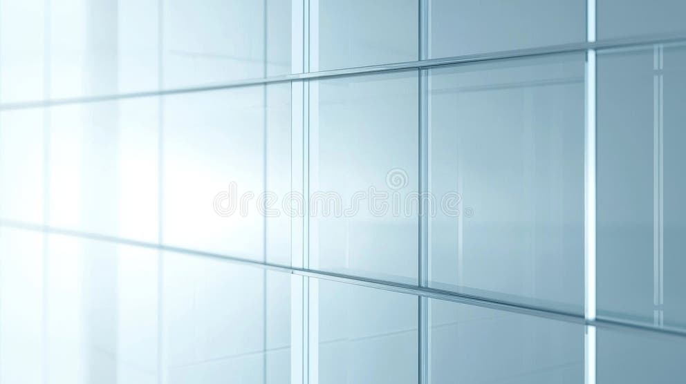Sunlight Reflecting on a Modern Glass Building Facade, Creating an ...