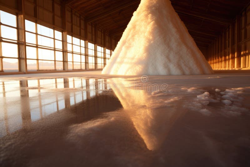Sunlight Reflecting Off the White Salt Surface Stock Photo - Image of ...