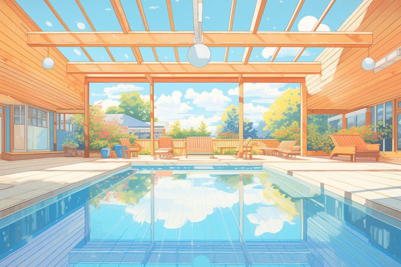 Sunlight Reflecting on a Serene Swimming Pool Stock Image - Image of ...