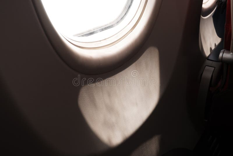 Sunlight Reflection Airplane Window Cabin Wall Stock Photos - Free ...