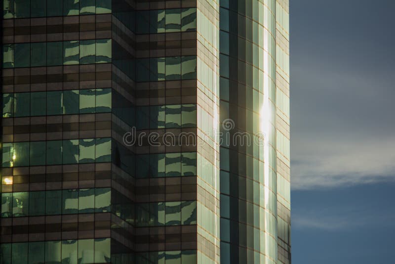 Sunlight Reflection on Glass Stock Image - Image of high, background ...