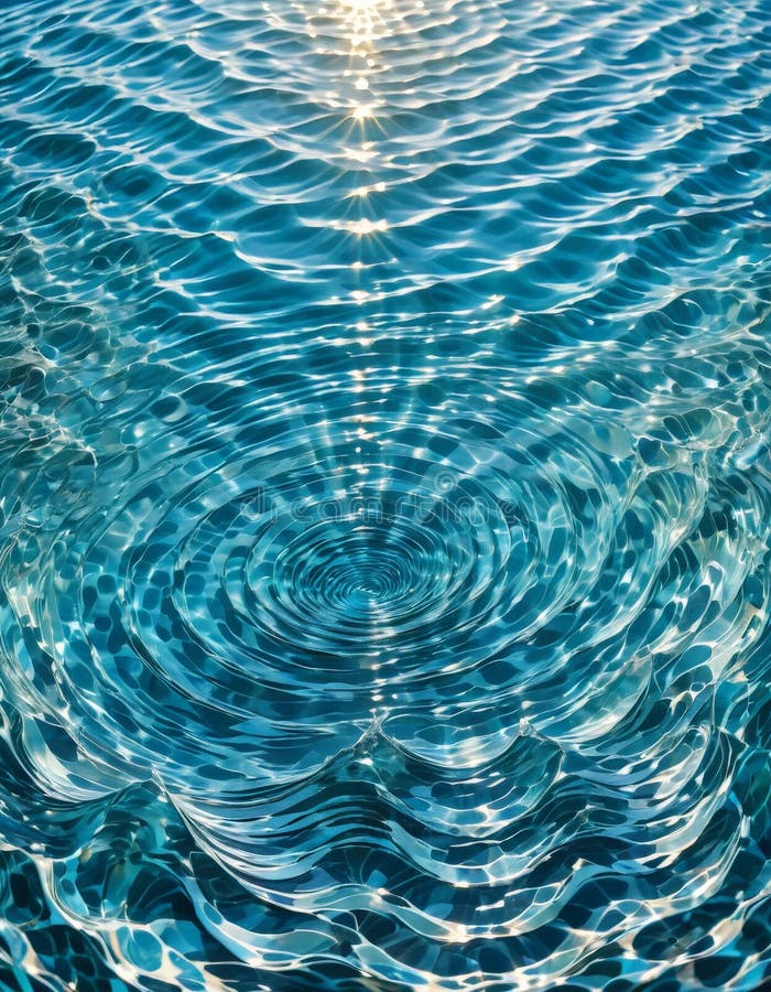 Sunlight Reflections Creating Ripples on Clear Water Surface Stock ...