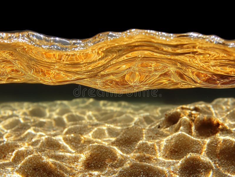 Sunlight Reflections Underwater Sand Patterns Tranquility Ocean Nature ...