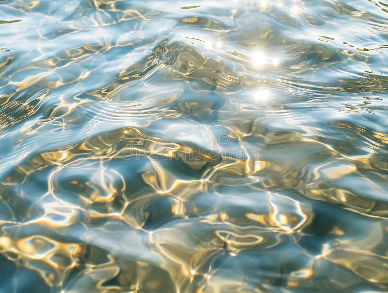 Sunlight Reflections on Water Surface Stock Image - Image of waves ...