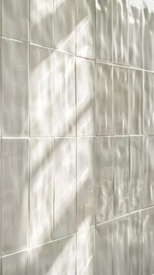 Sunlight Reflections on White Ceramic Tiles, Abstract Background ...