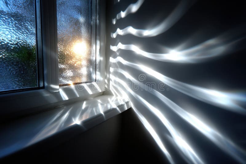 Sunlight Reflections on a Window Sill - a Beautiful Interior Scene ...